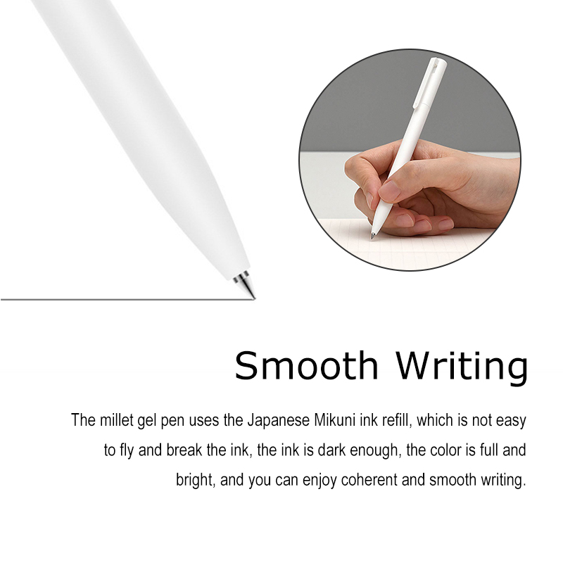 Xiaomi Mi Gel Pen Writing Smooth Light Grip Press the Core Replacement ...