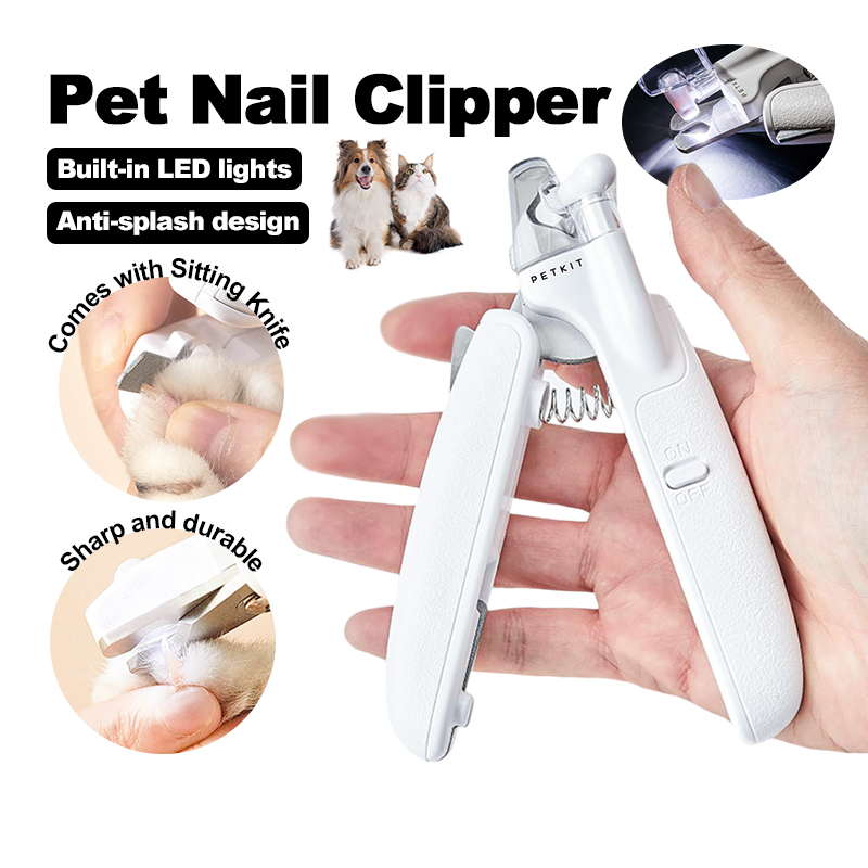 PETKIT Pet Nail Clipper with LED Light Prevent Clipping Nail Blood ...
