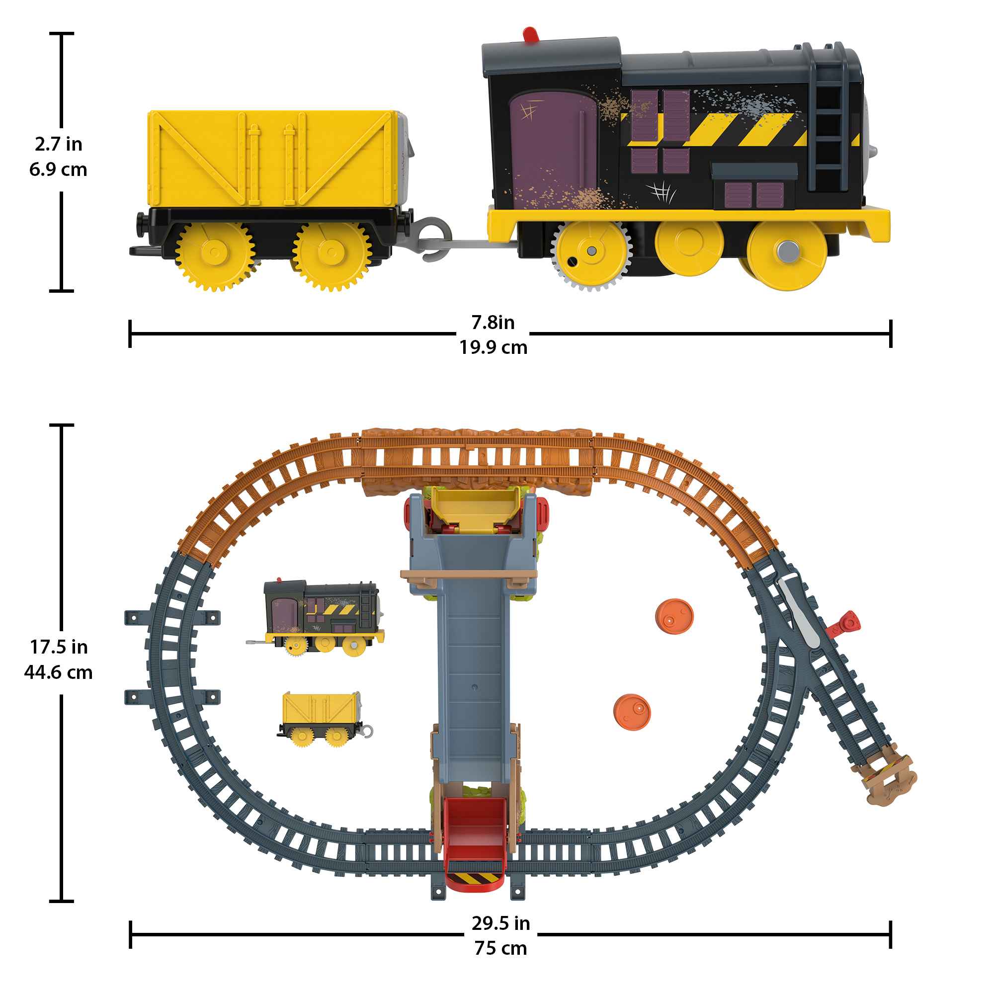 Thomas & Friends Diesel's Lift & Load Construction Set, Motorized Toy ...