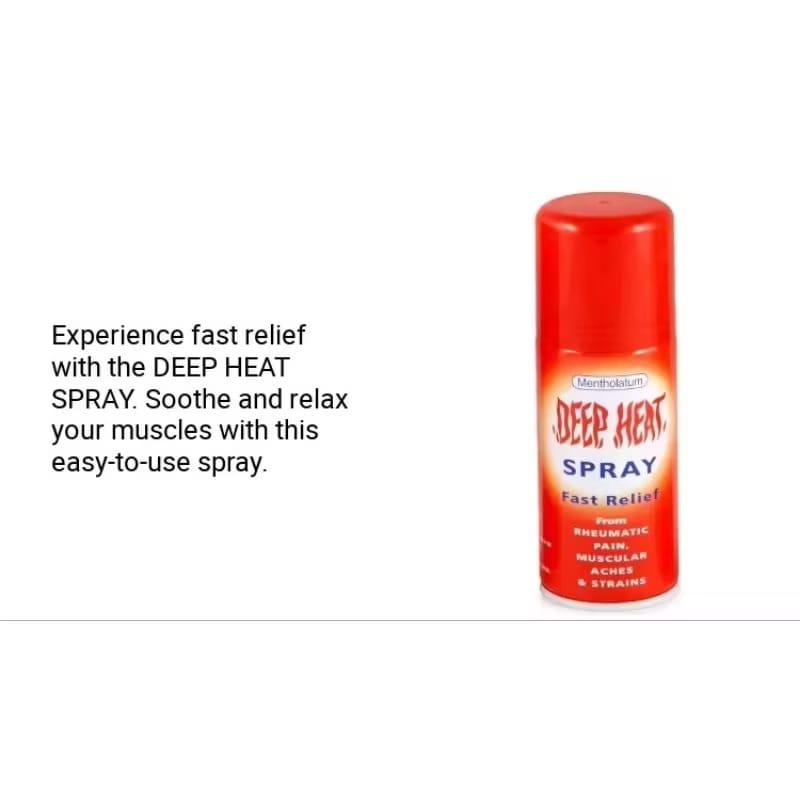 DEEP HEAT SPRAY 150 ml ( FAST RELIEF from rheumatic pain,muscular aches ...