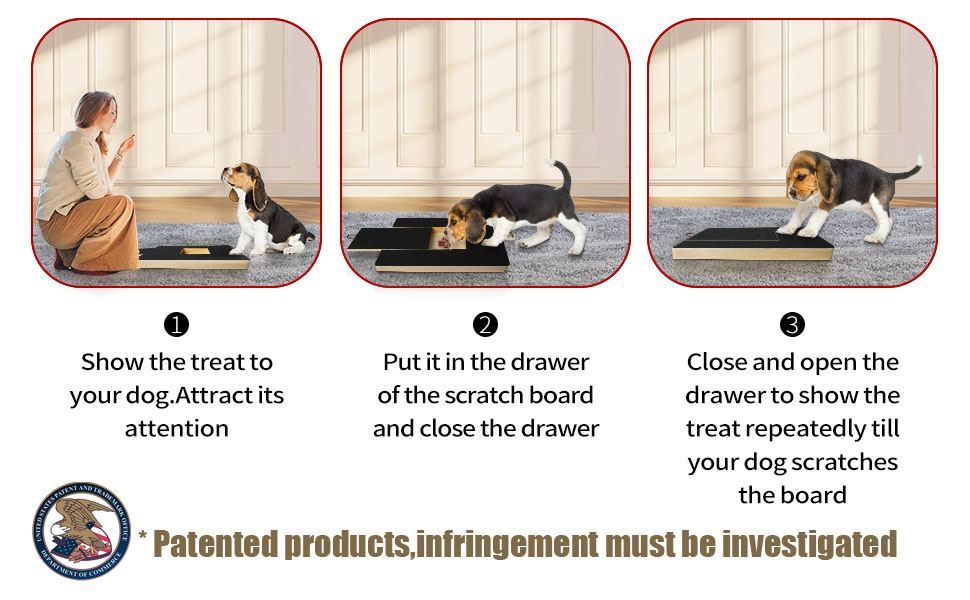 Dog Nail Self-Scratching Board with Treat Safe Scraper Trim Nail ...