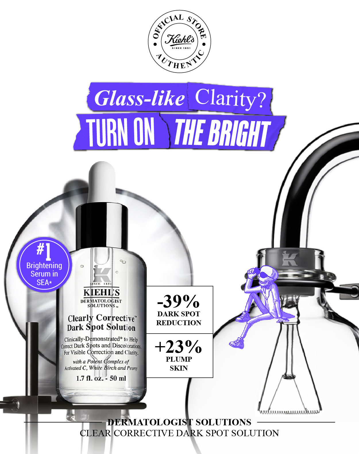 Kiehl's Clearly Corrective™ Slippery Glass Skin Duo - Including Dark ...