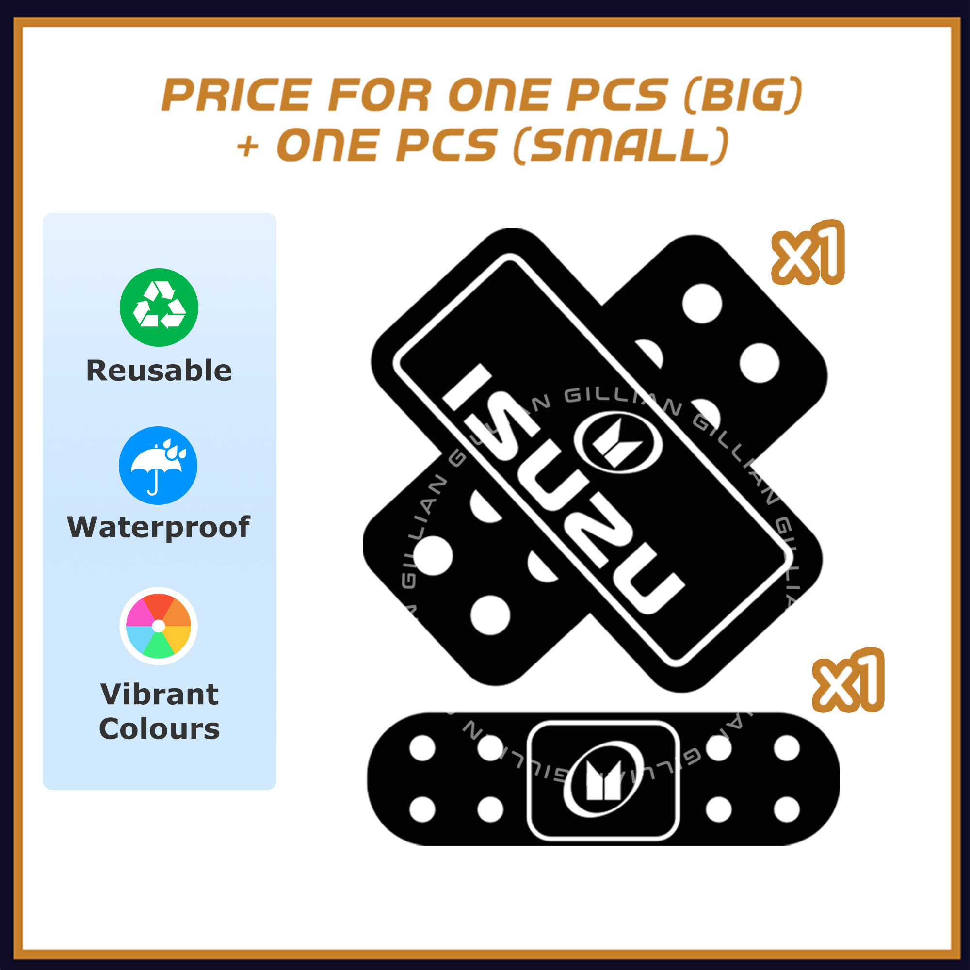 Plaster Sticker for Cars - Reusable, Durable, Waterproof, Vibrant ...