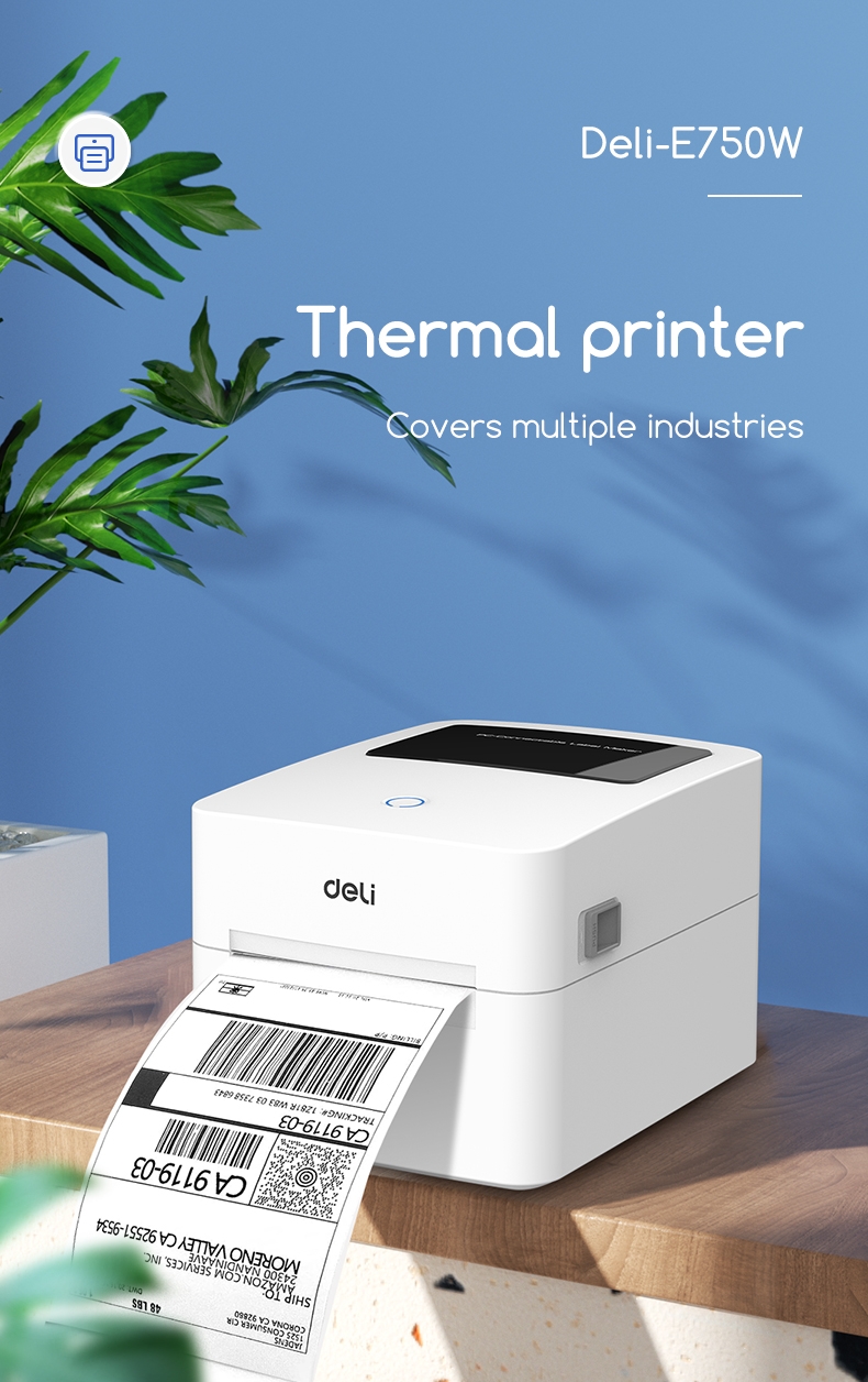 Deli USB Bluetooth Label Printer Thermal Printer Receipt Printer 203dpi ...