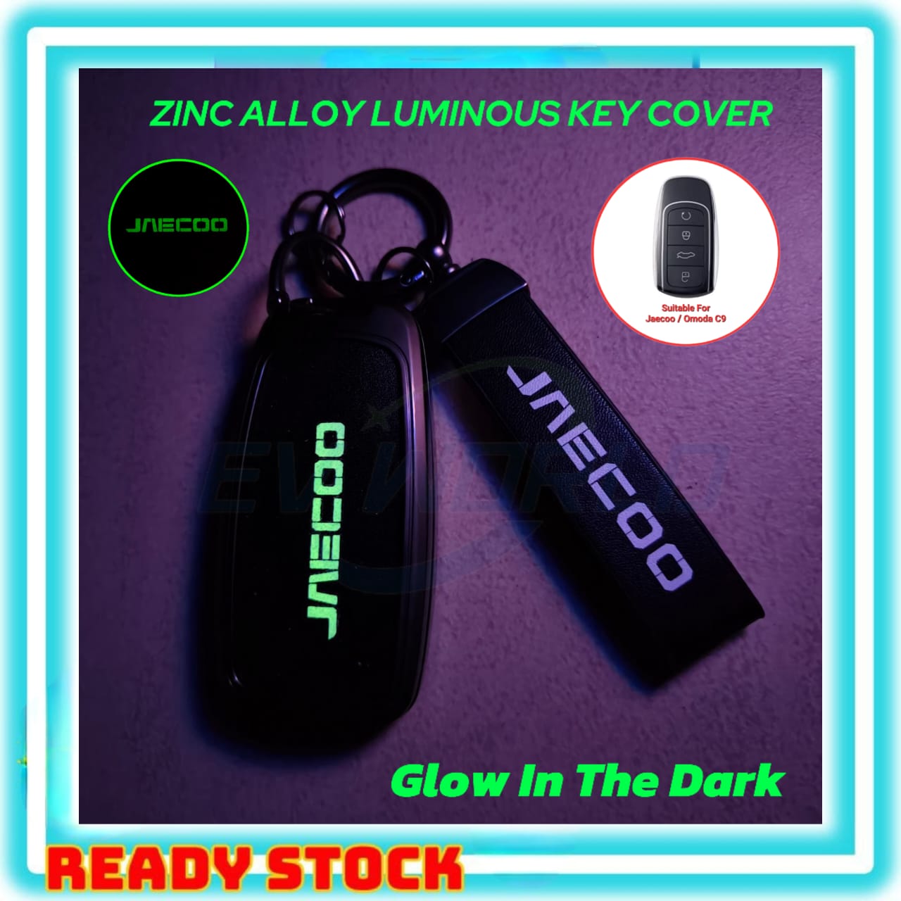 【J379 READY STOCK】 New Jaecoo J7 J8 Omoda C9 Luminous Key Cover Zinc ...