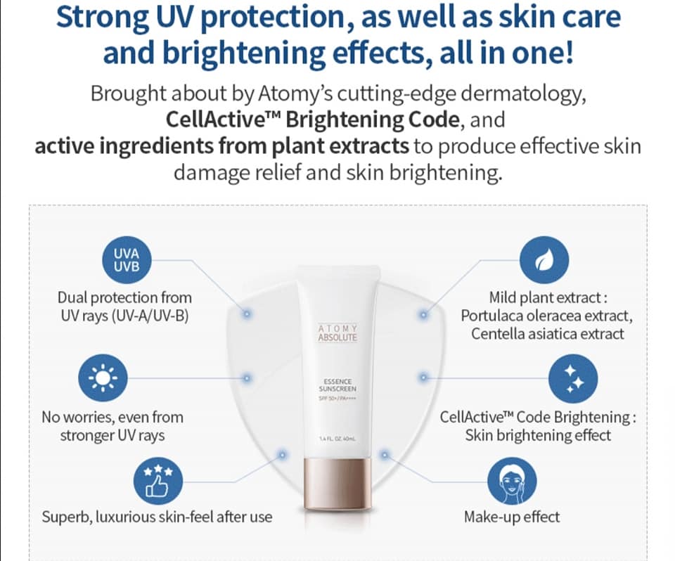 🌸 Atomy water resistant sunscreen WHITE 60ml SPF 50+ PA +++ 🌸 (sunblock ...