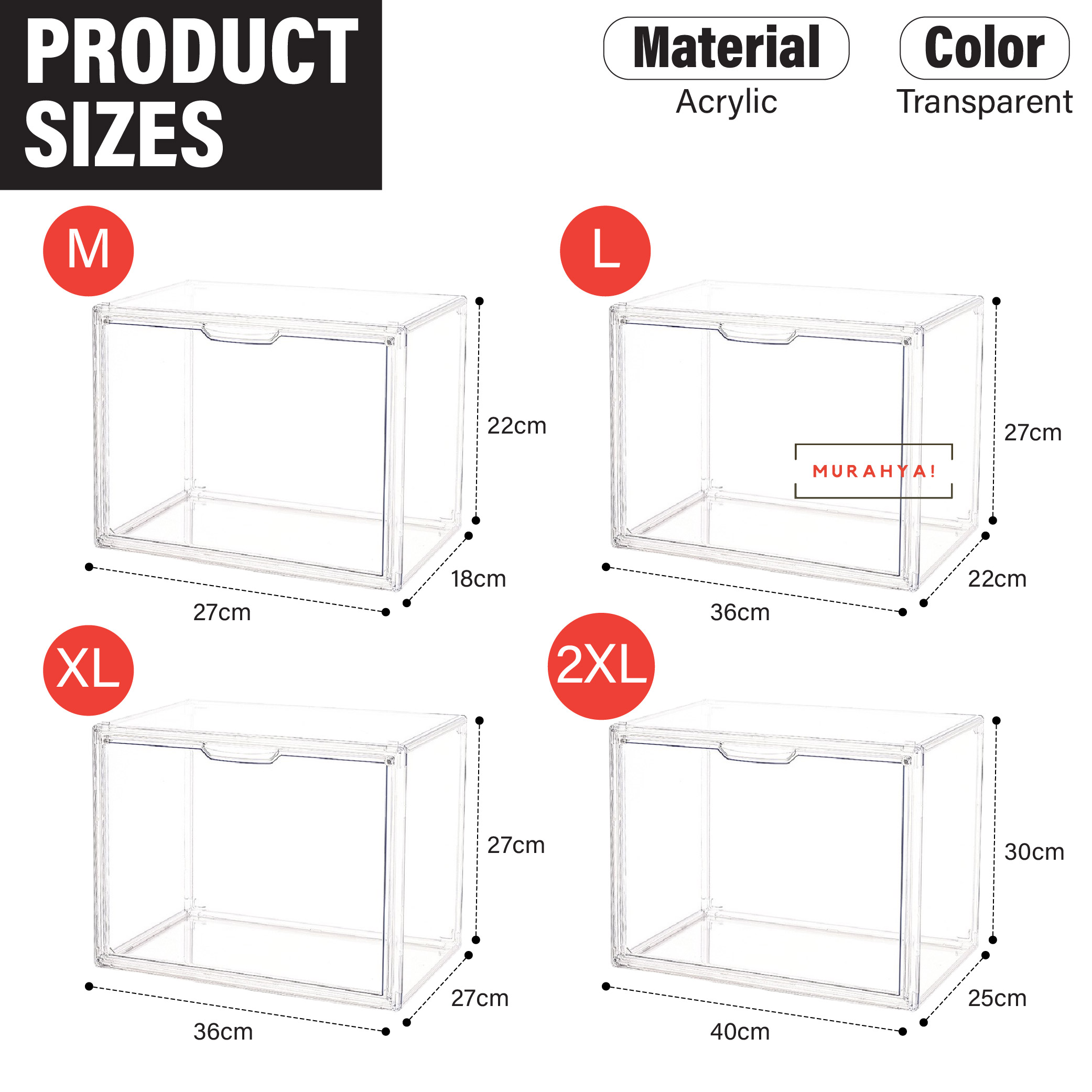 Transparent Storage Box Almari Display Cabinet Acrylic Box Magnetic Box ...