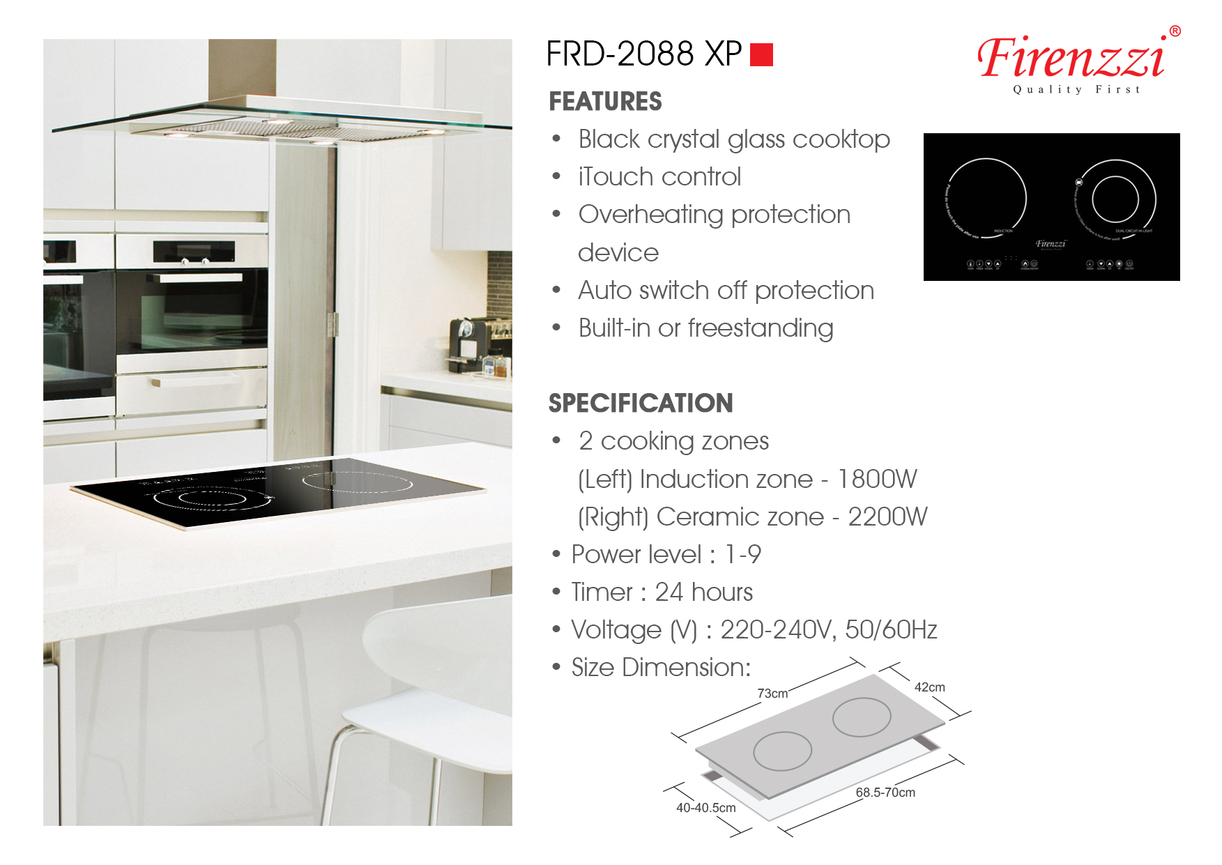Firenzzi FRR-2199XP Ceramic Hob / FRR-2177XP | Shopee Malaysia