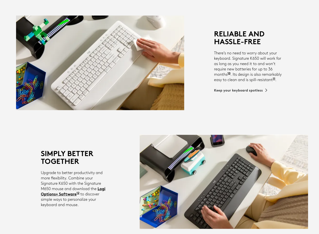 Logitech Signature K650 Comfort Full-Size Wireless Keyboard with Wrist ...