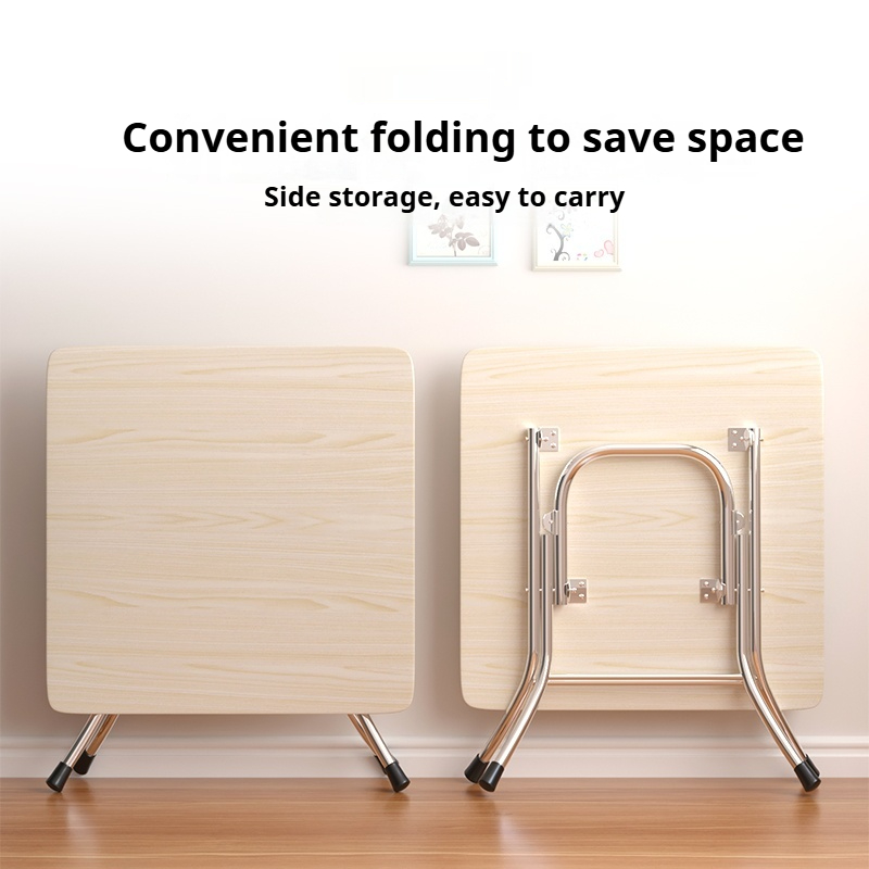 Folding Table Home Eating Computer Dining Desk Meja Lipat Kayu Makan ...