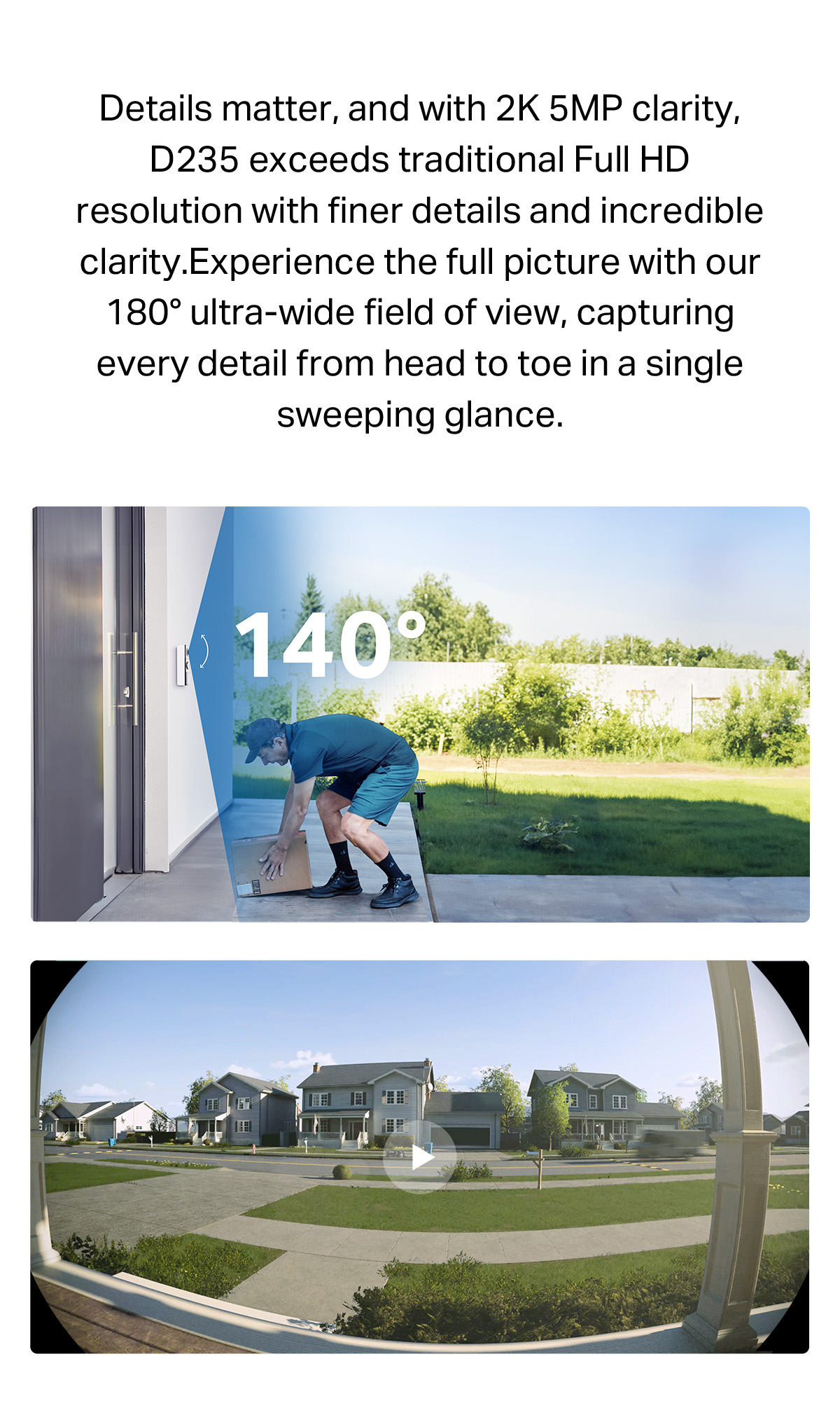 TP-Link 2K 5MP Color Night Vision Smart Wireless Battery Video Doorbell ...