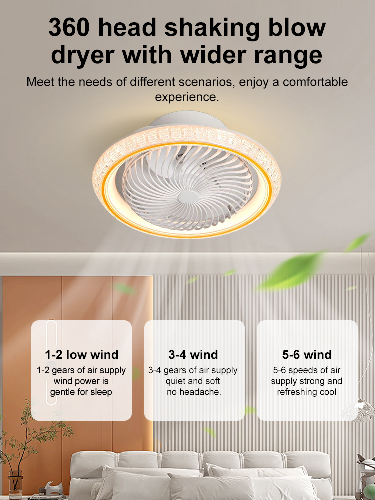 Ceiling Fan with Light 108W fan light ceiling fan light invisible fan ...
