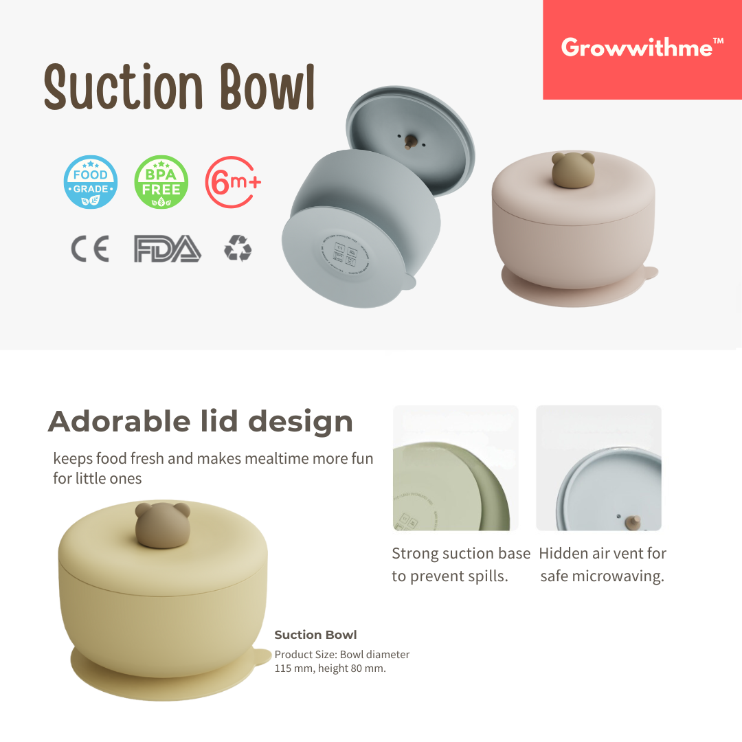 GrowWithMe Mealtime Baby Silicone Feeding Tableware (Bowl/ Sippy Cup ...