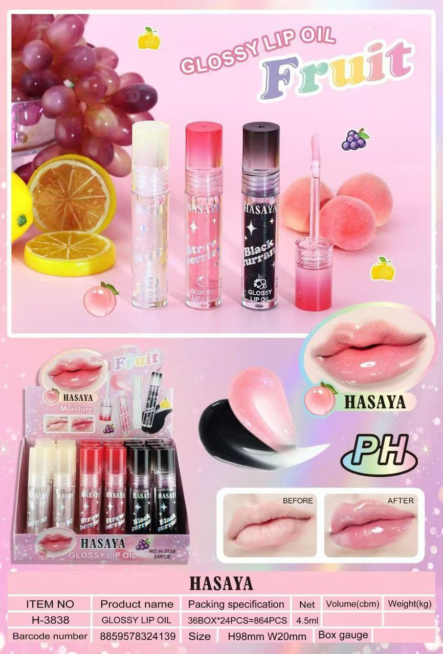 HASAYA GIRL GLOSSY LIP OIL FRUIT READY STOCK RANDOM COLOURS | Shopee ...