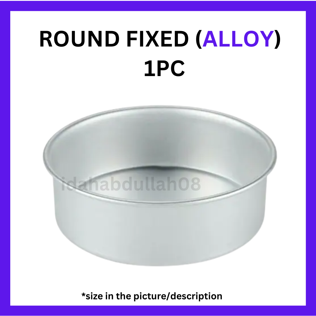 Aluminium Alloy Loyang Bulat Non Stick Round Cake Tray Pan, Small Deep ...