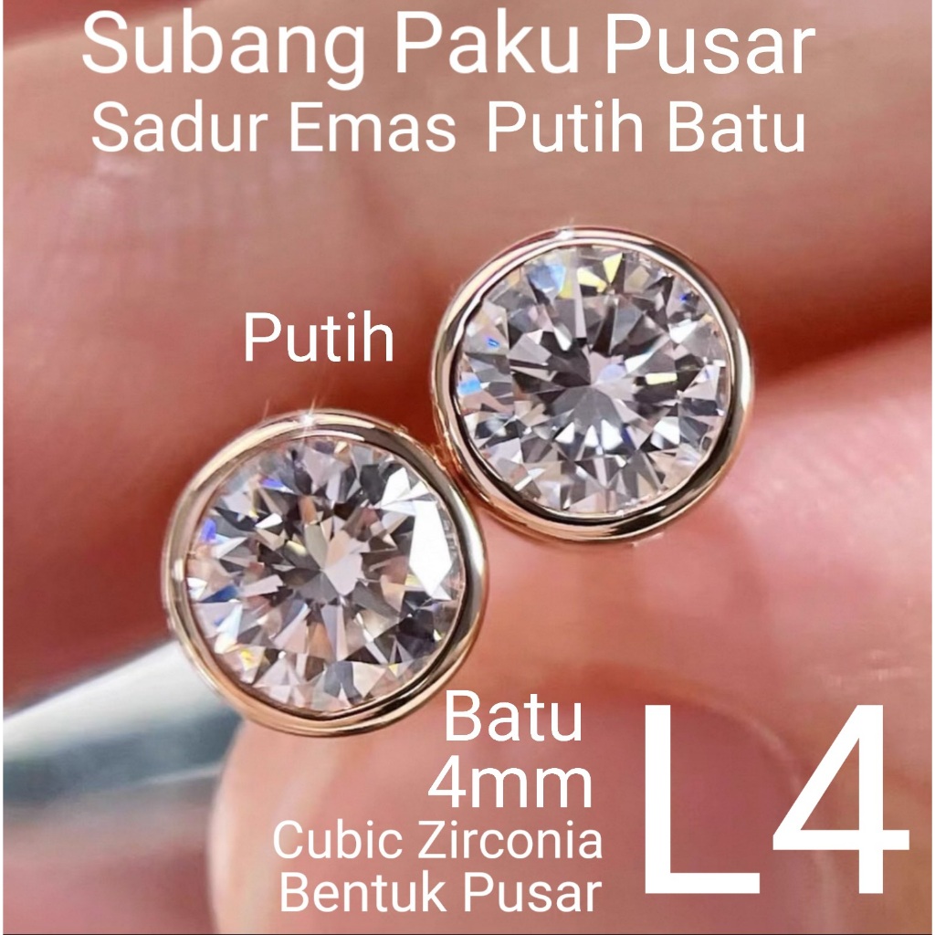 💥ADA COP 916💥(ECE9)EMAS BANGKOK EMAS KUNING/PUTIH SUBANG PAKU SATU BATU ...