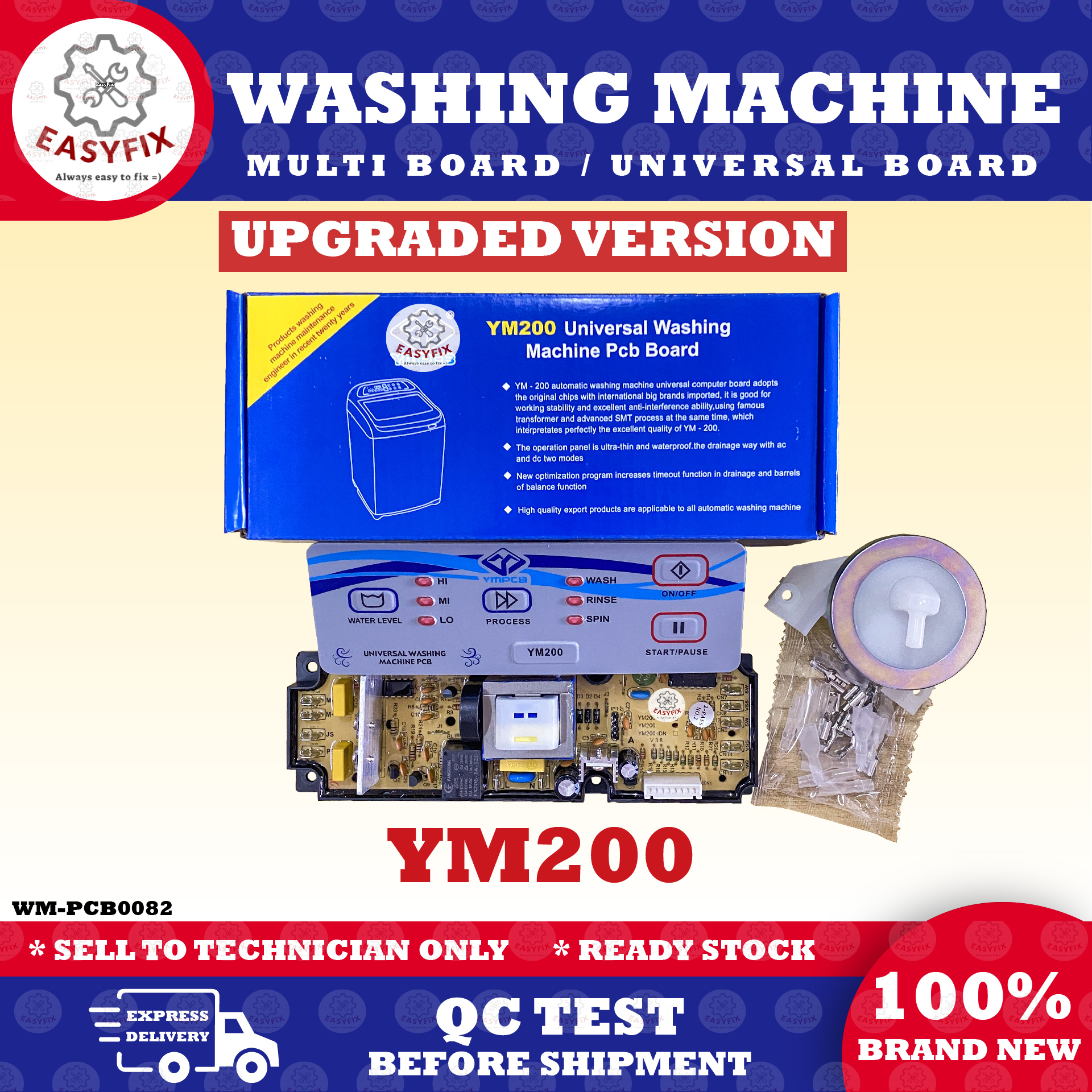 SXY2200 / YM200 UNIVERSAL WASHING MACHINE BOARD / MULTI BOARD / CONTROL BOARD / PCB BOARD ...