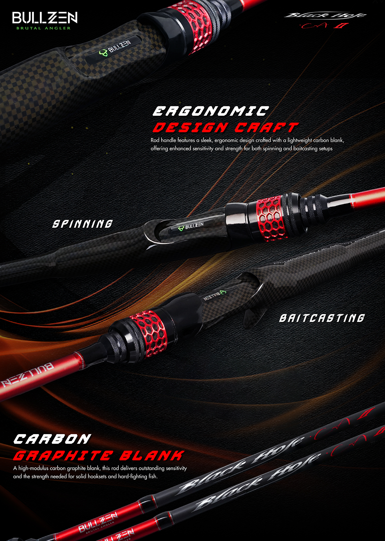 Bullzen Black Hole CA II Fishing Rod | Shopee Malaysia