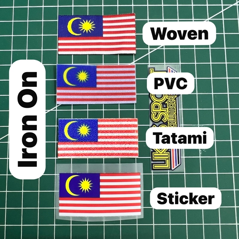 LIKZS X [Woven] Bendera Malaysia Jenis Kain KPM Size Badge Patch Iron ...