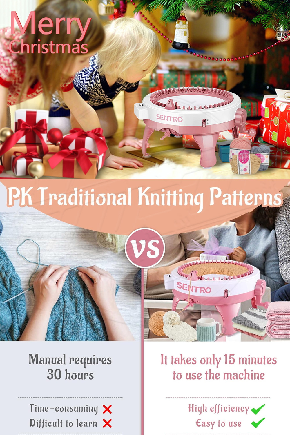 knitting machine Smart Weaving Loom Round Knitting Machines 48 Needle ...