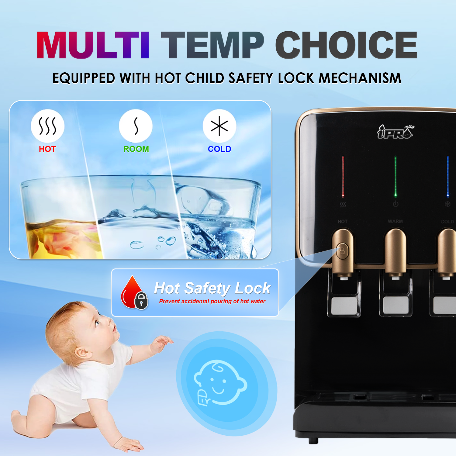 I-TECH Hot Normal Cold Tabletop Water Dispenser Penapis Air D17 ...