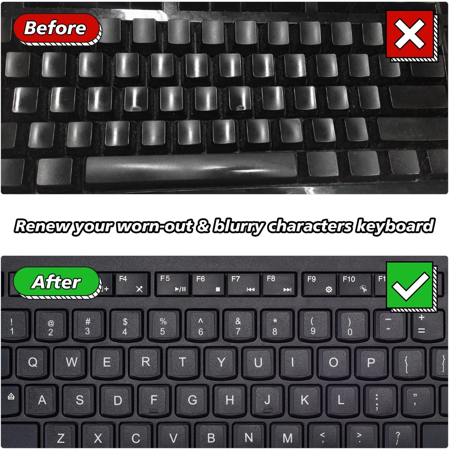 English Keyboard Stickers Letters Replacement Stickers Universal for ...