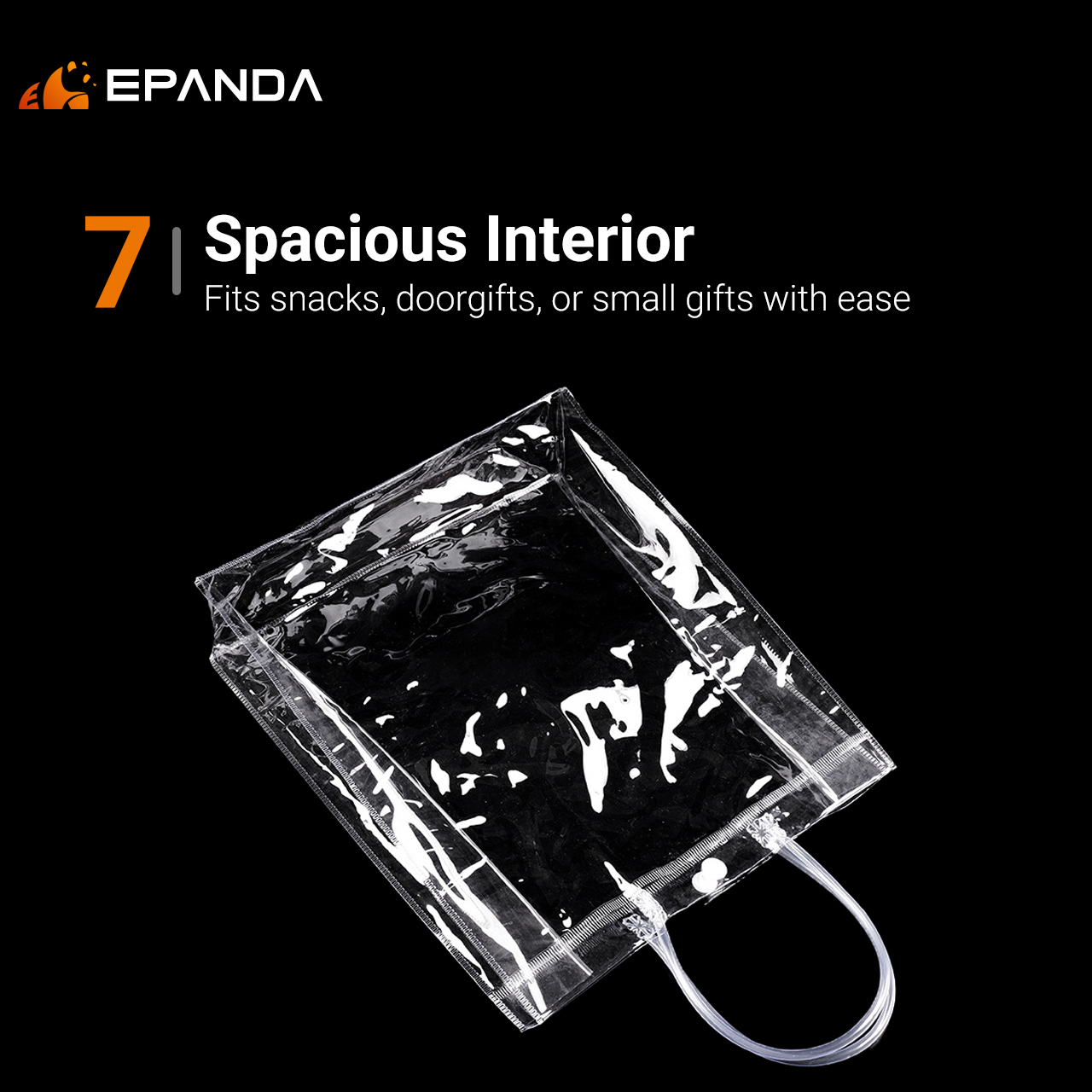Transparent PVC Tote Bag Beg Plastik Cenderahati Clear Handle Bag Door ...