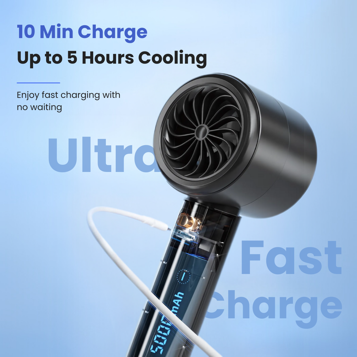 TMS Mini Turbo Handheld Portable USB Mini Hand Fan LED Kipas Tangan 100 ...