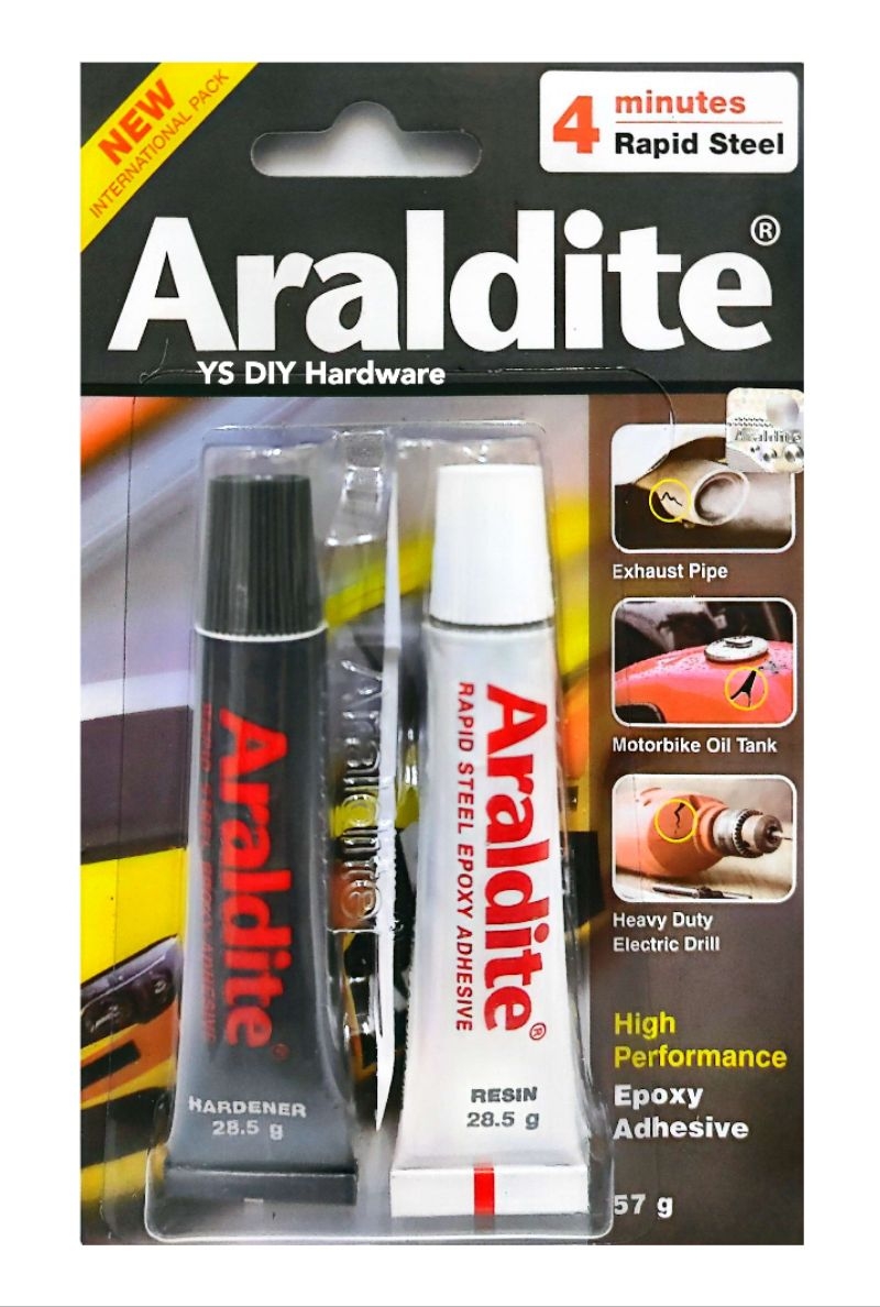 Araldite 4minutes Rapid Steel High Performance Epoxy Adhesive (2 x 28 ...