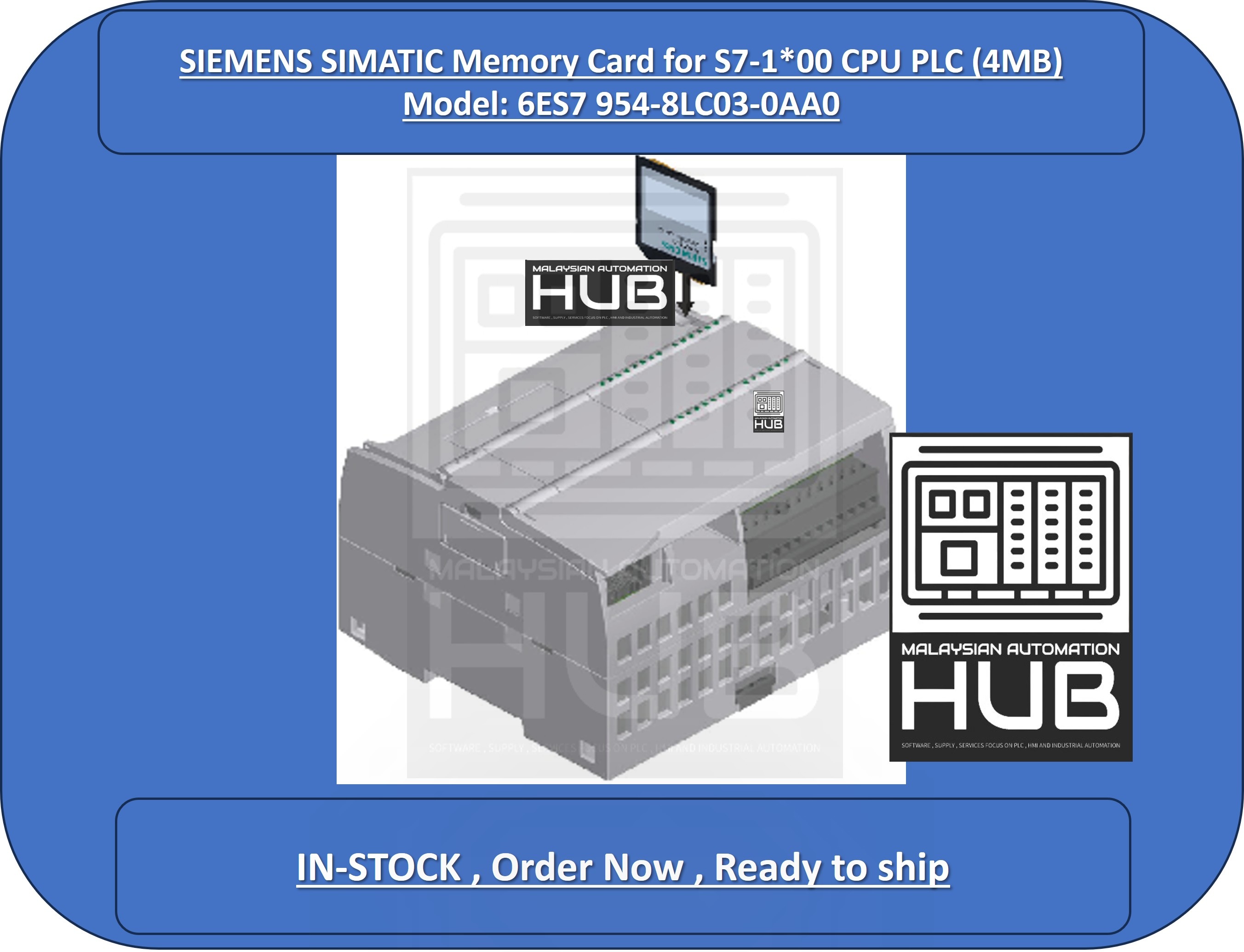 (NEW) 6ES7954-8LC03-0AA0 - SIEMENS SIMATIC Memory Card for S7-1200/S7 ...