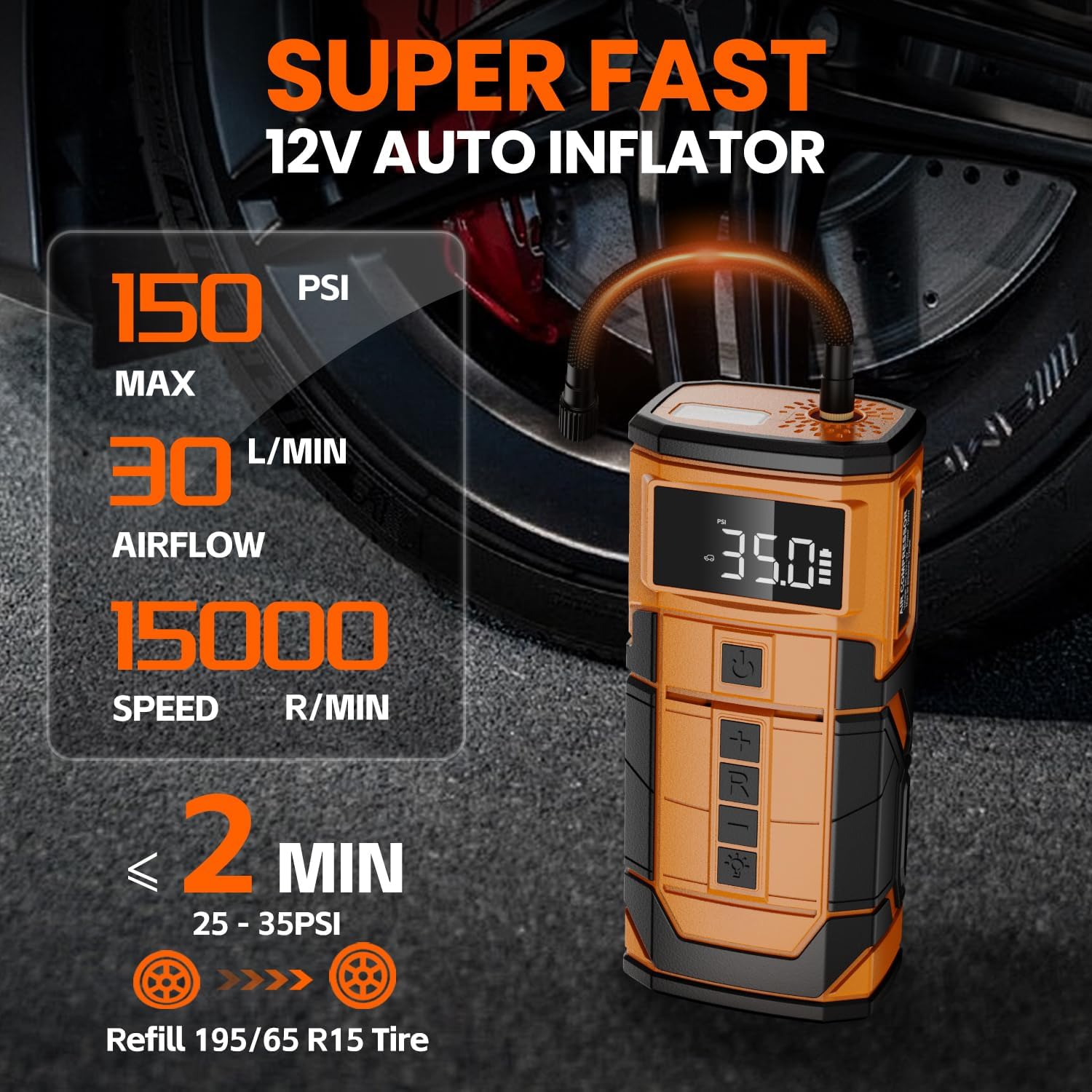 BuzzTech 6000cc Car Jumper Power Bank Air Compressor Kereta Air Pump ...