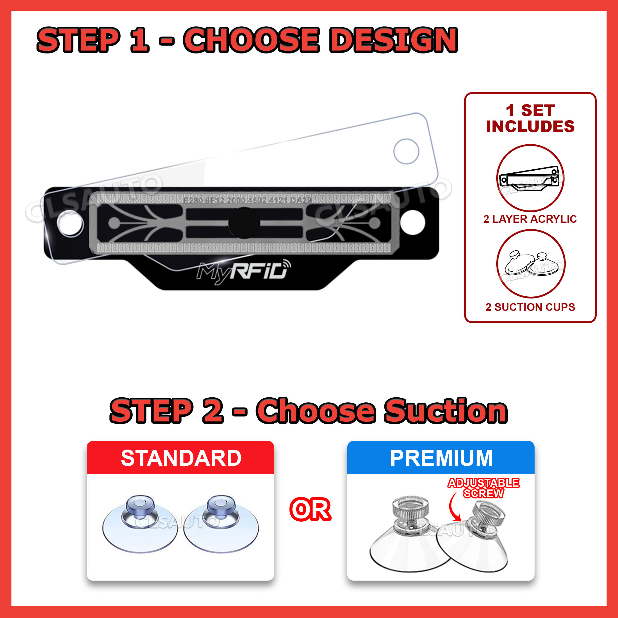 Universal RFID Car Holder for Condo Office Access Tag Double Layer ...