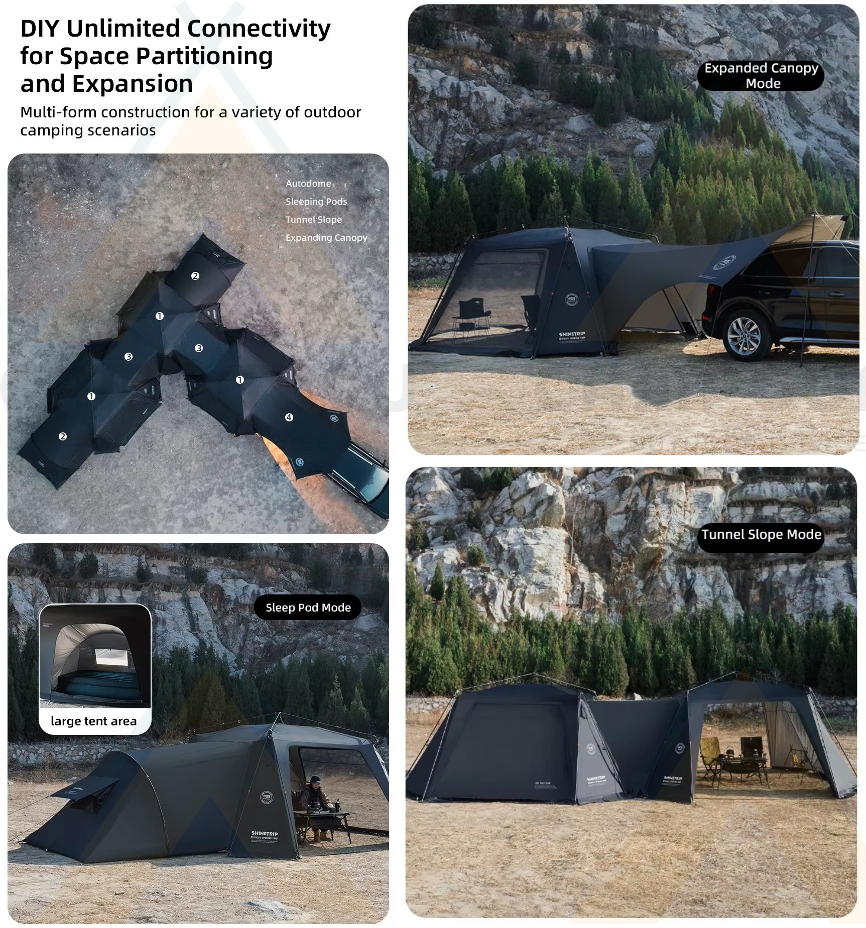 ShineTrip 05 Series Automatic Dome Shelter Large Canopy Flysheet A502 ...