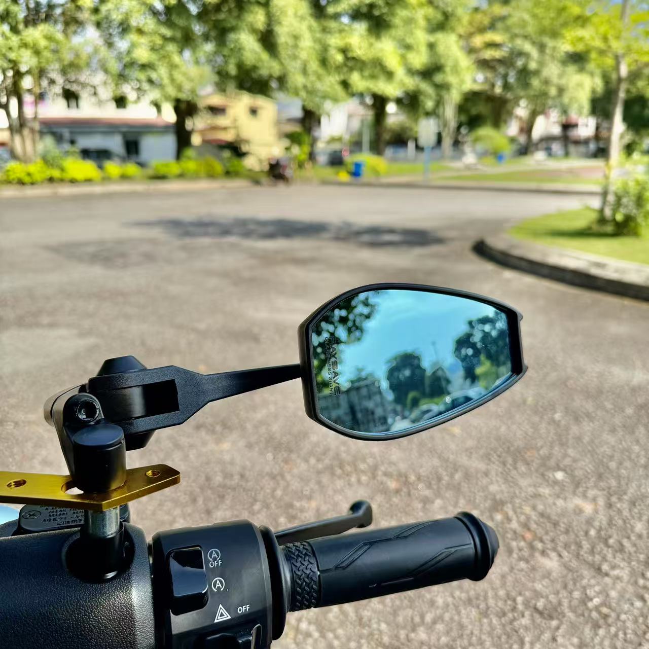 [READY STOCK] NMAX 155 V3 Side Mirror Blue Mirror Aluminum Napoleon NVX ...