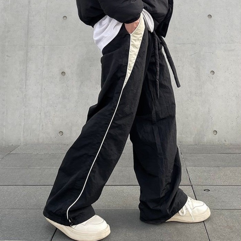 American Retro Street vibe Style baggy tracksuit Casual Pants Men Loose ...