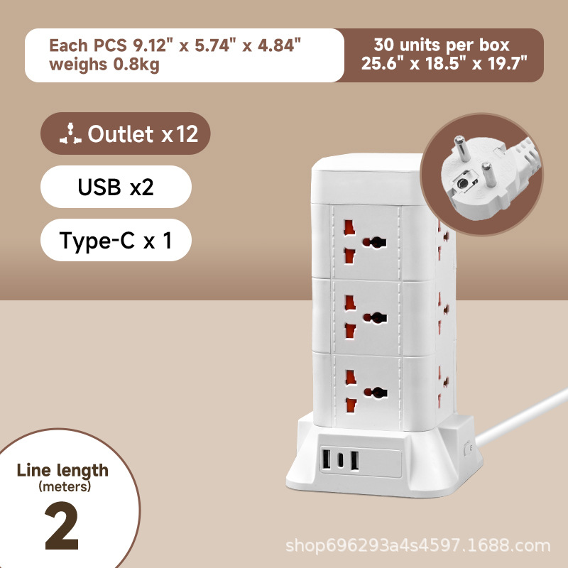 Ready Stock Tower Extension Plug Tower Socket with USB Type C Power ...