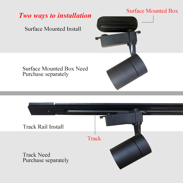 D5 READY STOCK 15W 20W 30W Track lampu LED COB Lens Track light Rail ...