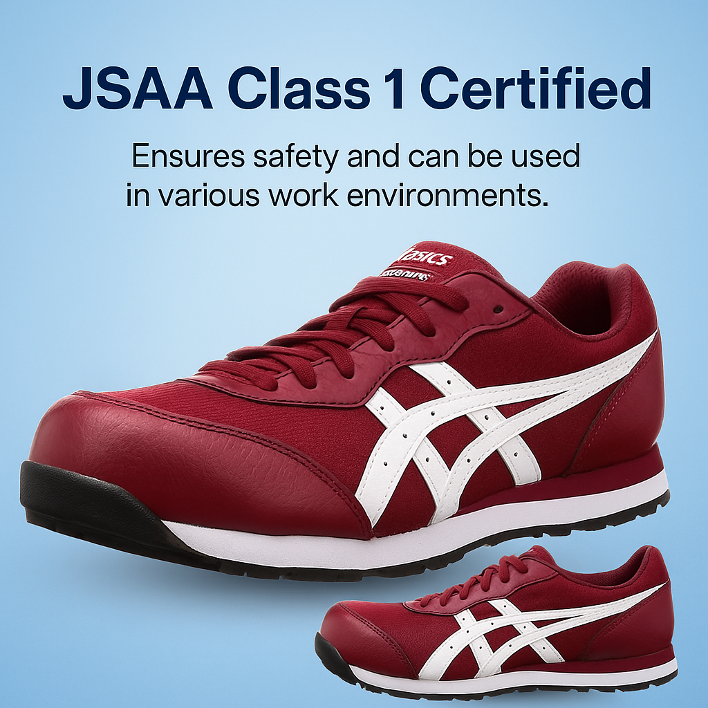 ASICS Working Men's Safety Shoes Winjob CP201 with Slip-Resistant Sole and JSAA Class A Toe Cap ...
