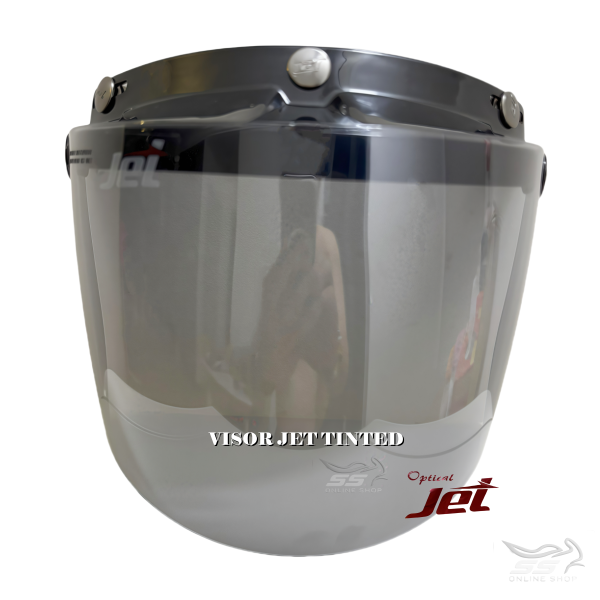 HELMET MHR lll HALF CUT ORIGINAL WITH VISOR JET TINTED TOPI KURA KURA SEPARUH SIAP VISOR ...