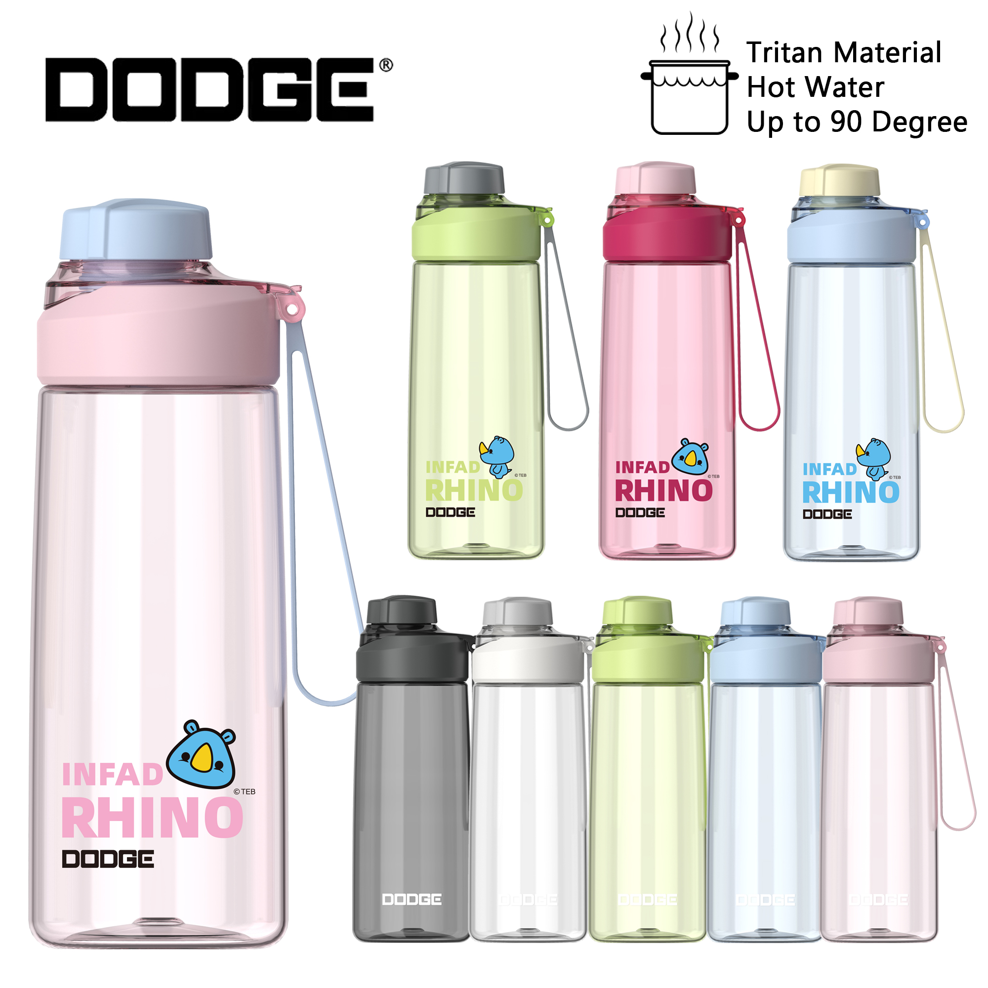 Dodge 650ml Direct Drink Rhino Leakproof Tritan BPA-Free Water Bottle | Shopee Malaysia