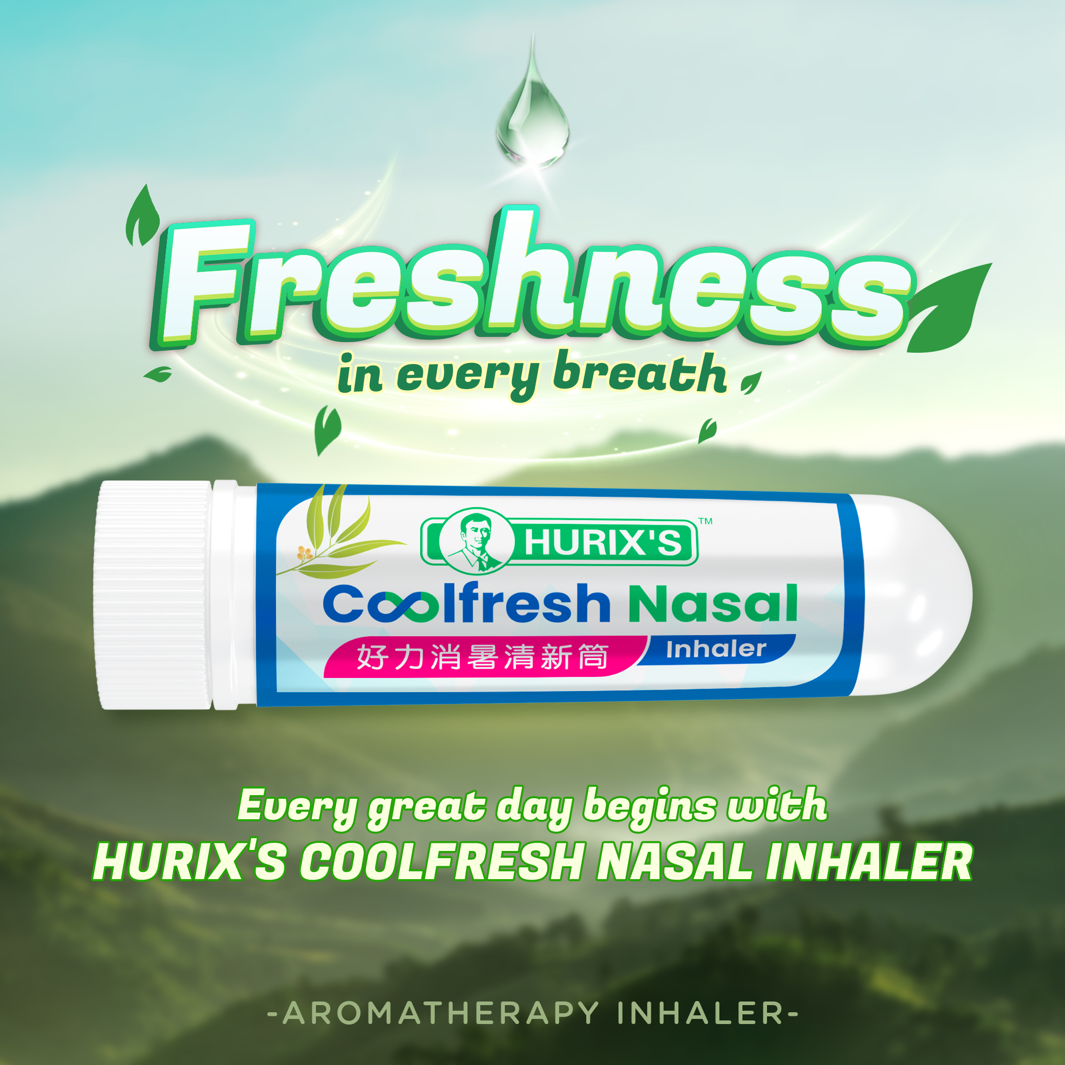 HURIX'S Coolfresh Nasal Inhaler - Stress Relief - Tenangkan Minda ...