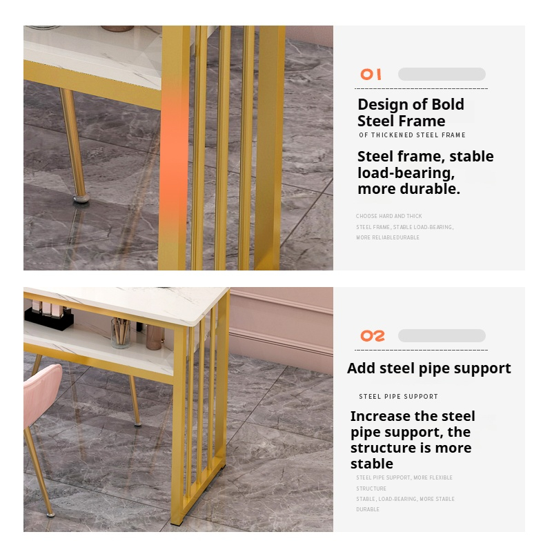 💅Meja Kuku Nail Salon Table Japanese Style Light Luxury Nail Salon ...