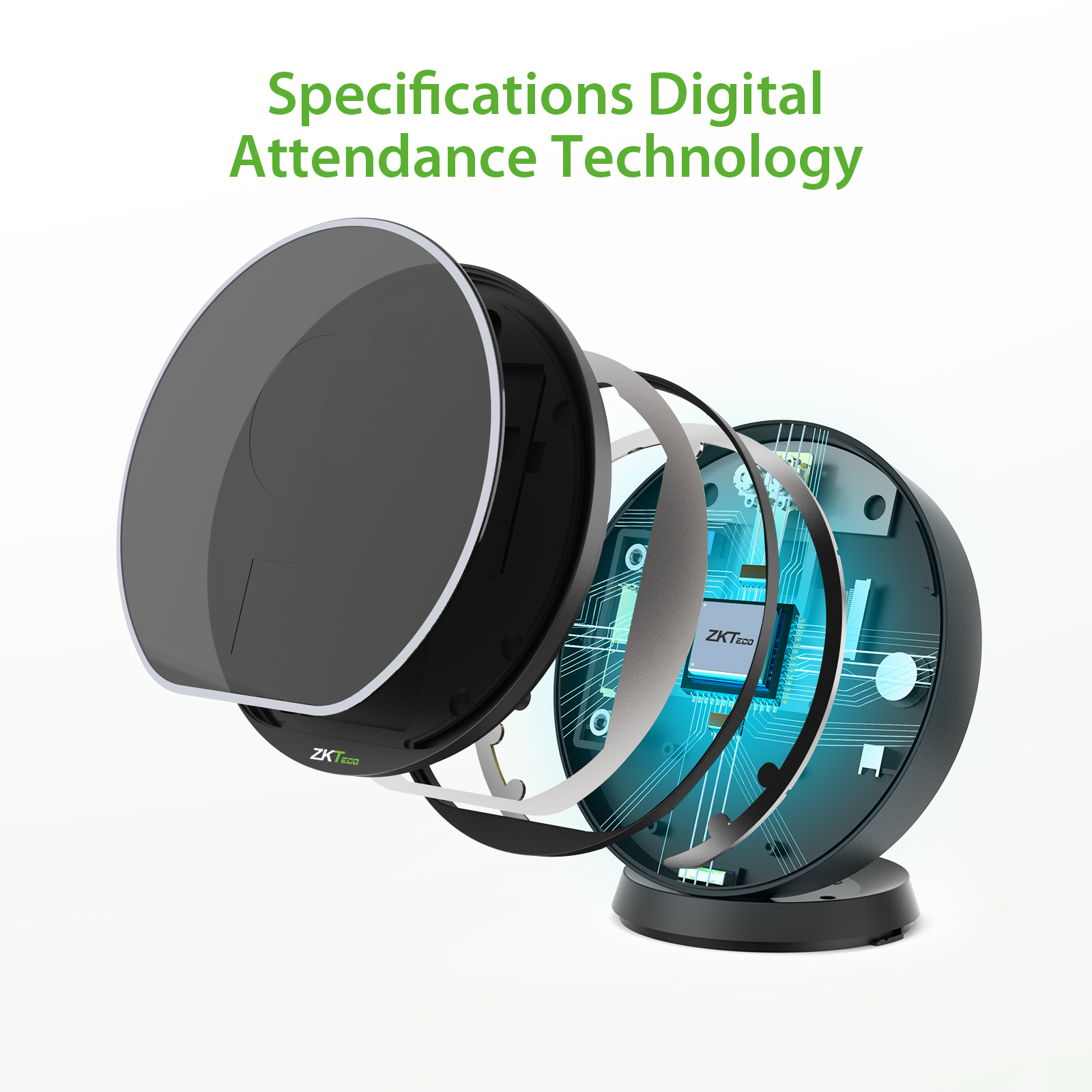 ZKTeco 3-in-1 Face Attendance Machine Biometrics Time Clock Punch Card ...