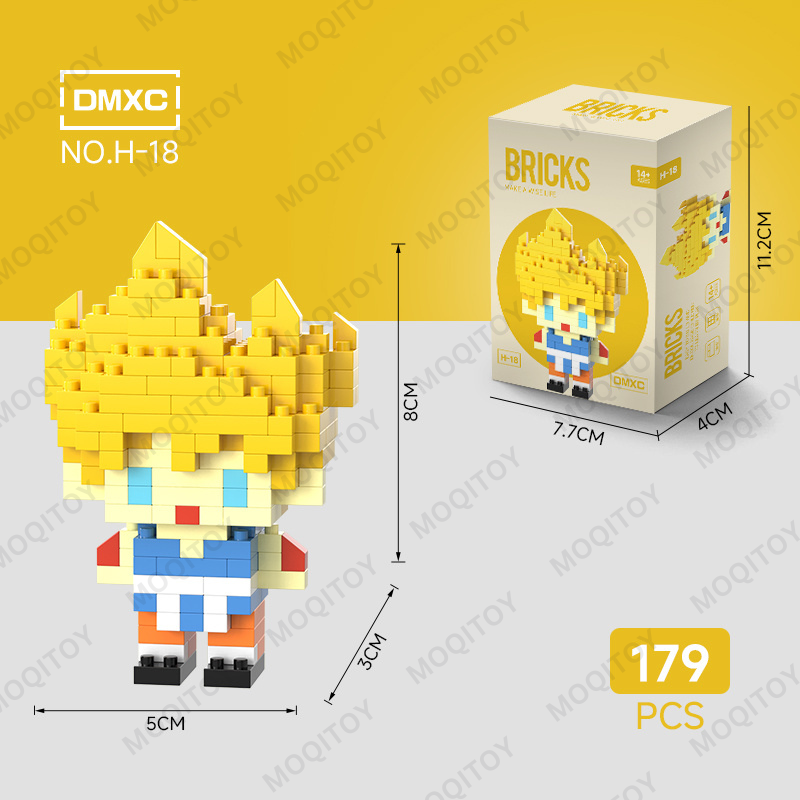 DMXC Anime nano brick 10 design Dragon Ball Characters brick building ...