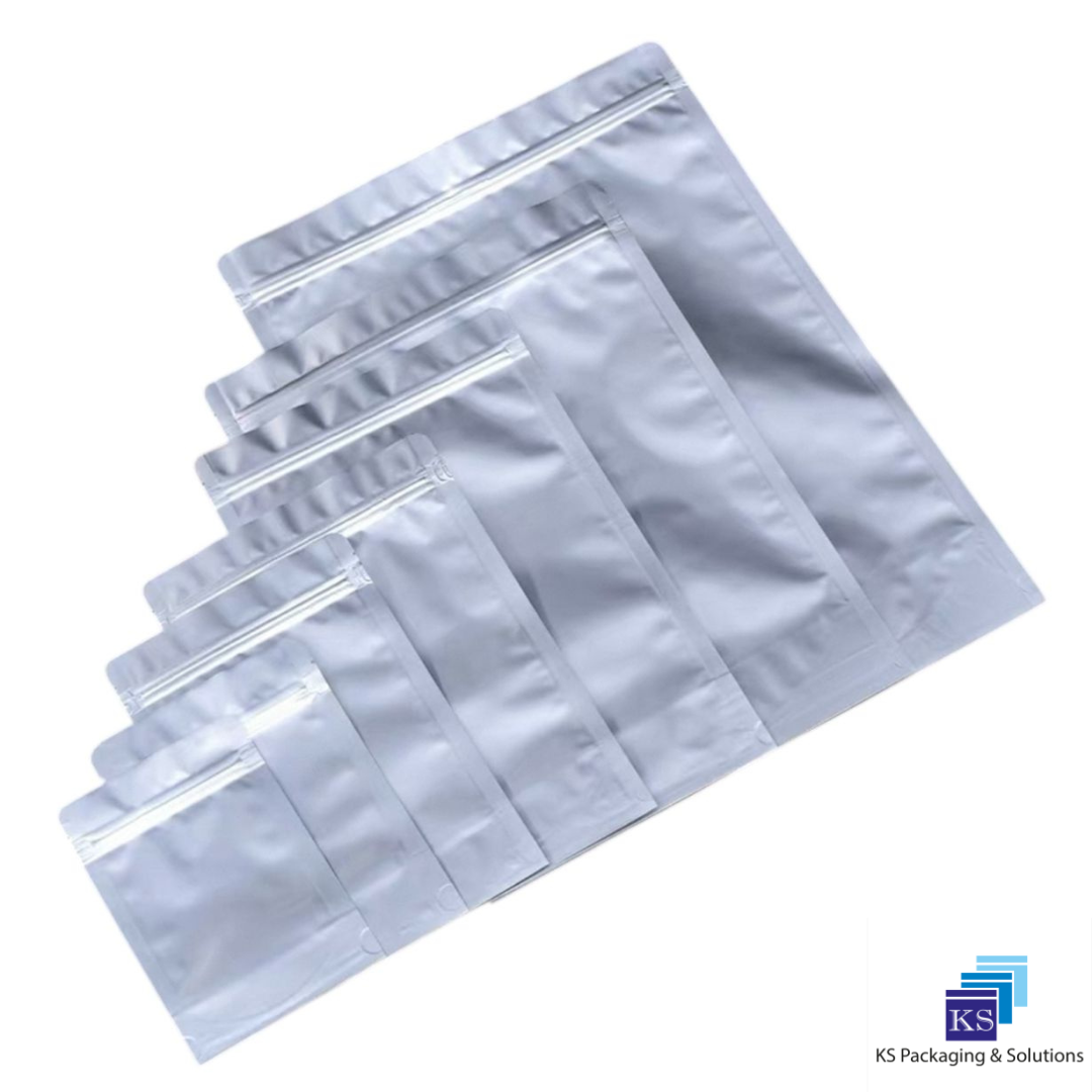 (50pcs) Aluminium Foil Standing Zip Lock Bag / Aluminium Foil Stand ...