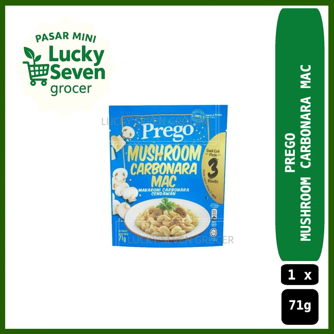 Prego Quick Cook Pasta Mushroom Carbonara Mac 71g/ Mac & Cheese 70g ...