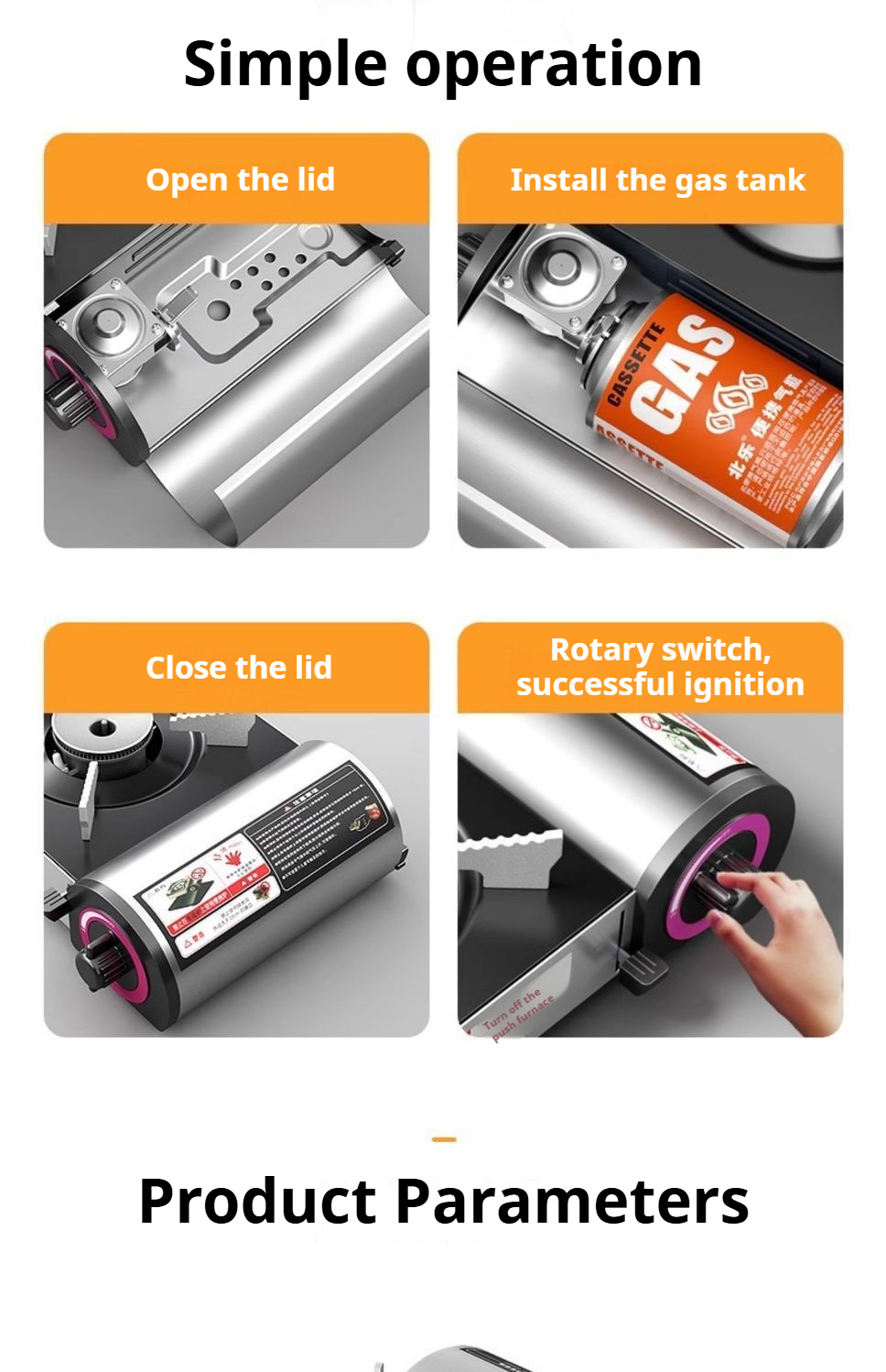 MYStock24H】🔥2100W Portable Camping Stove | Auto Shut-Off & Piezo ...