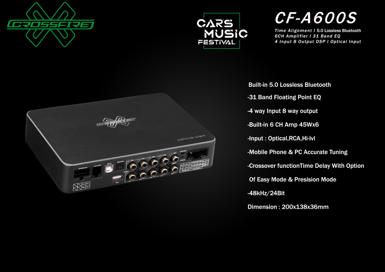 CROSSFIRE DSP Digital Signal Processor CF-A600S | Shopee Malaysia