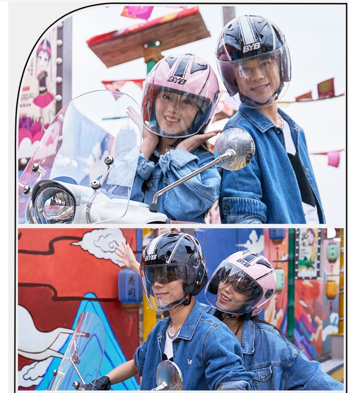 ABS Motorcycle Helmets Dual-lens helmet Motor Helmet Electric bike ...