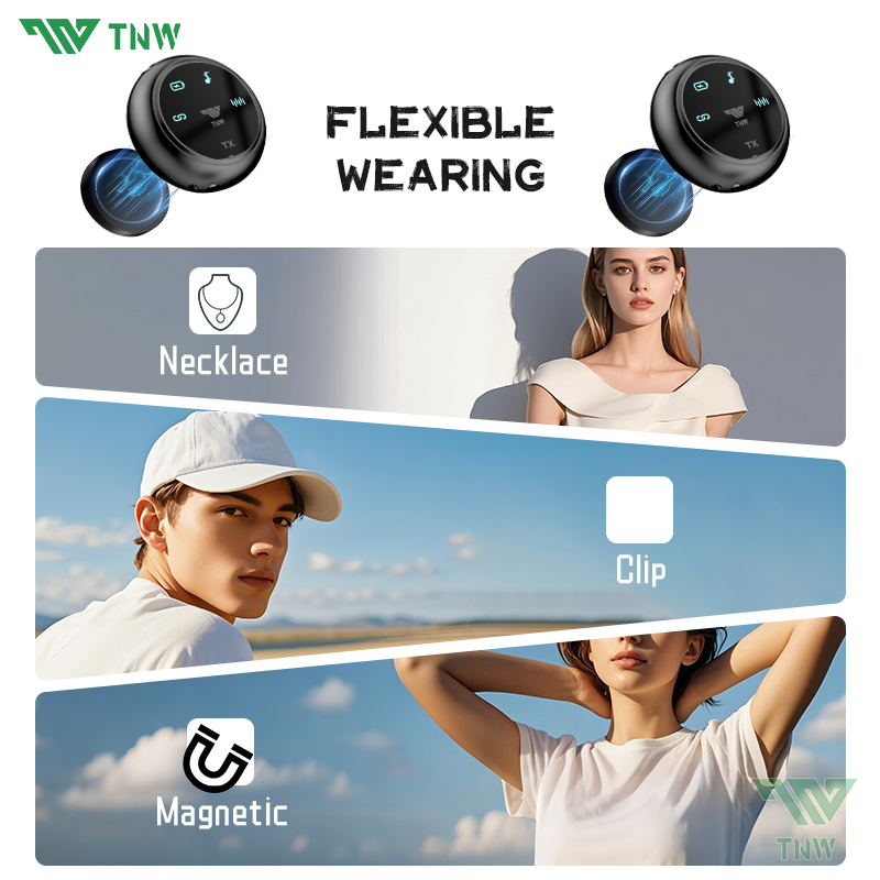 TNW A36 2-In-1 Wireless Lavalier Microphone Noise Cancelling with ...